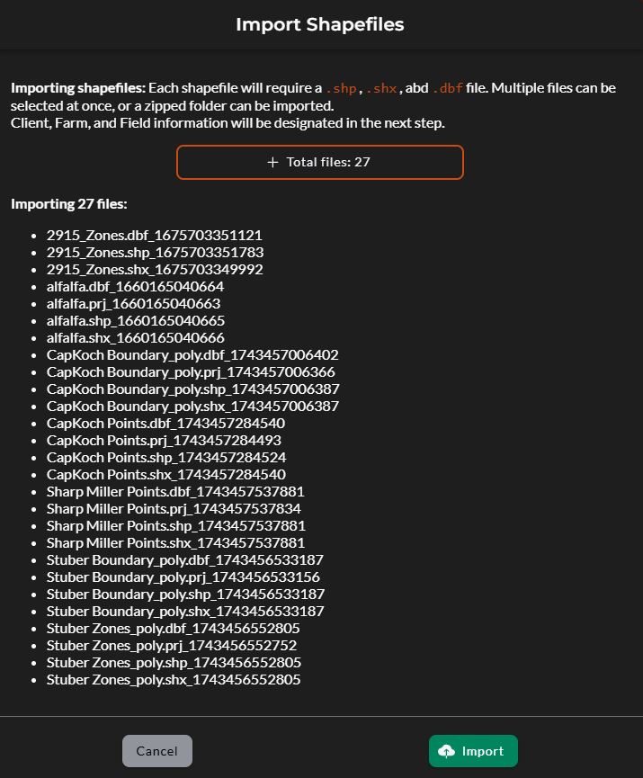 Importing a New Field – Radicle
